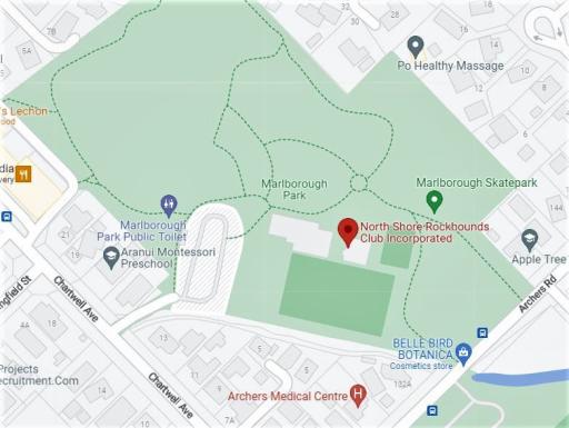 Club Location Map - Gallery - Community | northshorerockclub.co.nz